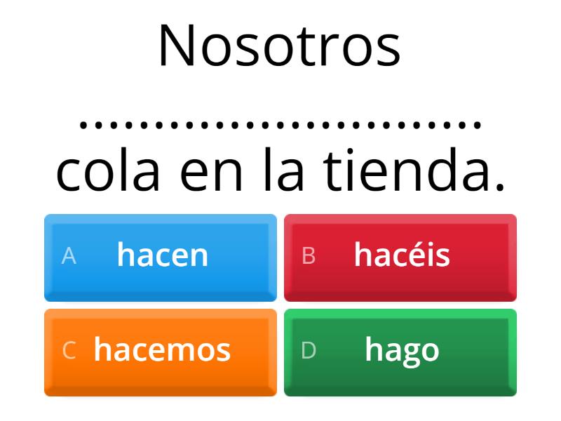EXPRESIONES CON EL VERBO HACER - Cuestionario