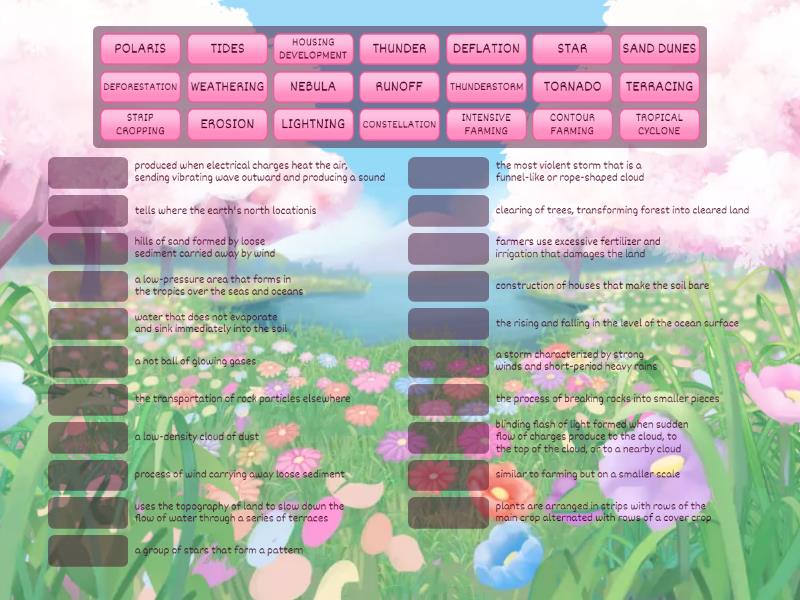 SCIENCE 5-TERMINOLOGIES - Match up