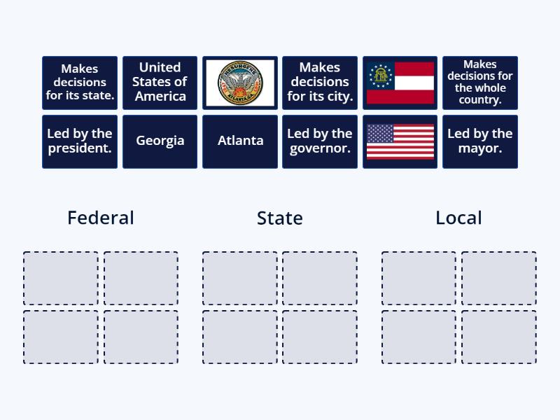 Levels of Government - Group sort