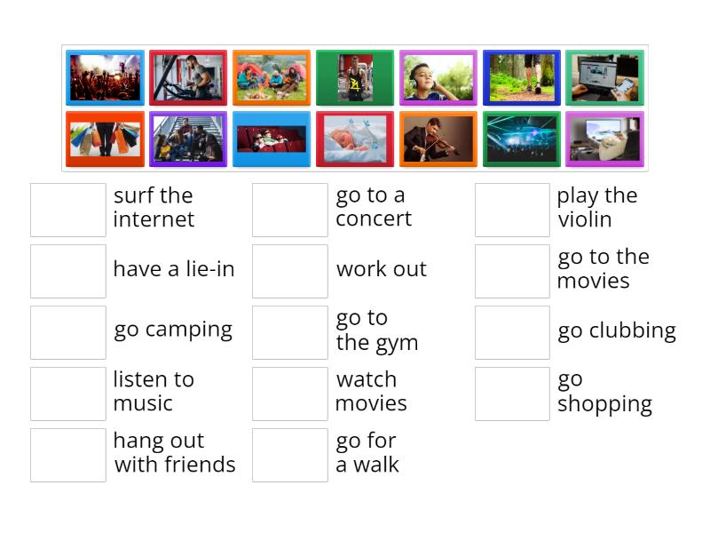Level 5 S4 Free time activities - Match up