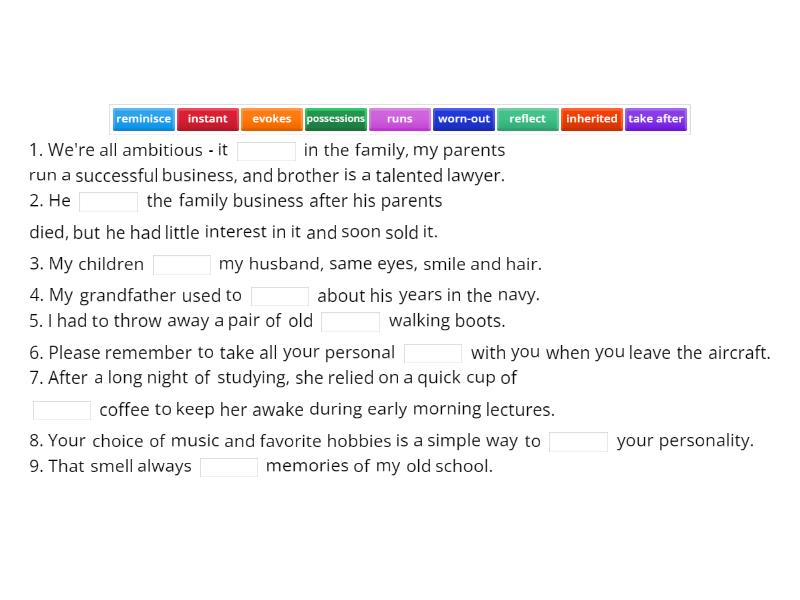 Lesson 2. Vocabulary - Missing word