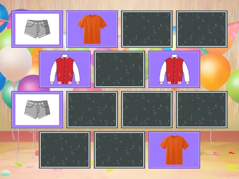 Memory Game (clothes) - Matching pairs