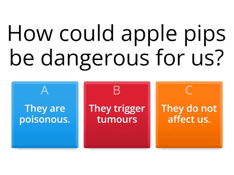 Poisonous foods - Quiz