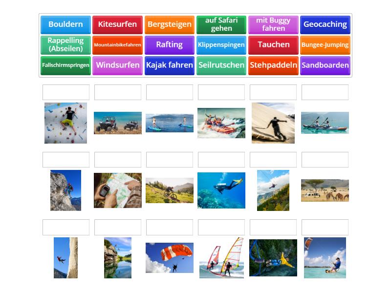 Aktiv im Urlaub sein - Match up