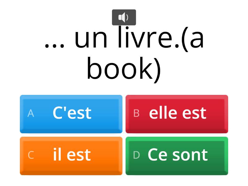 30) C'est/Ce sont VS Elle/il est-Ils/elles sont -It/this is-These/those ...