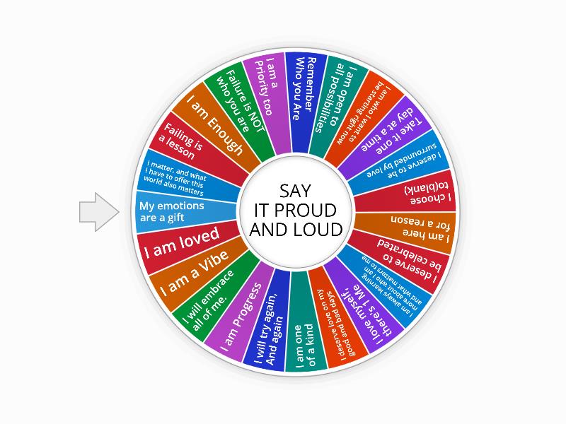 AYA Affirmation Wheel! - Spin the wheel