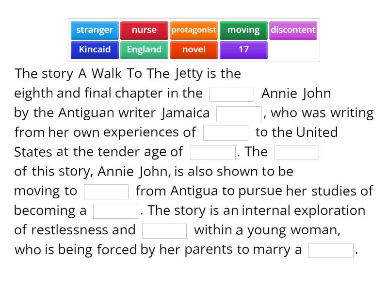 A Walk to the Jetty - Summary and Analysis by Mr. Ashmore - Complete ...
