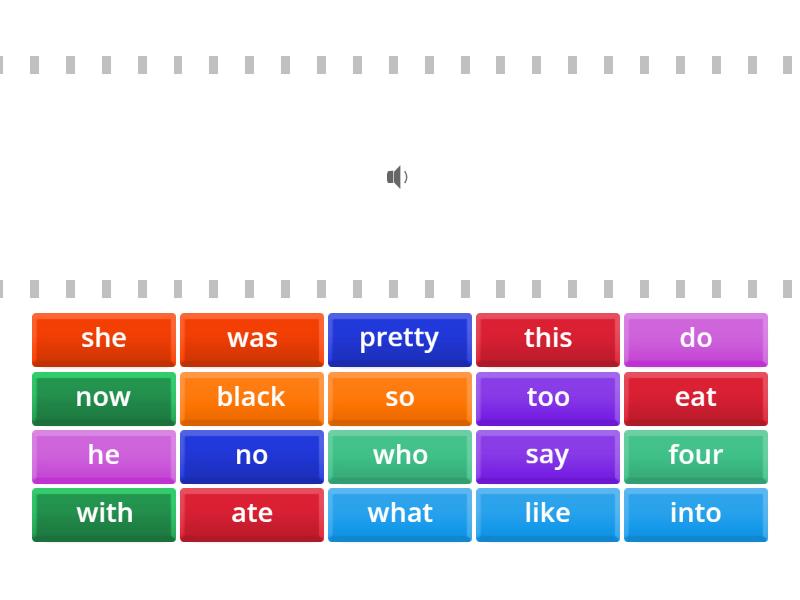 Sight Word #2 - Find the match