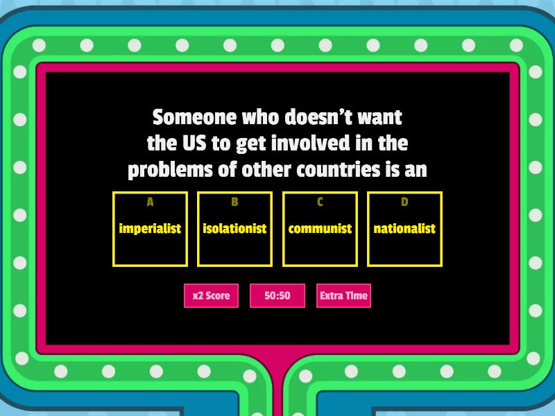 World War I Review - Gameshow quiz