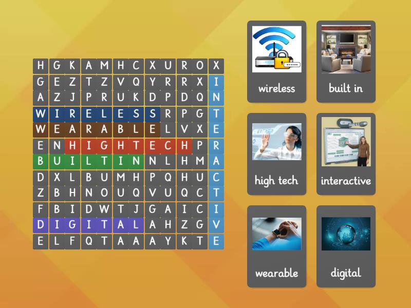 T6 Technology Adjectives 3° - Wordsearch