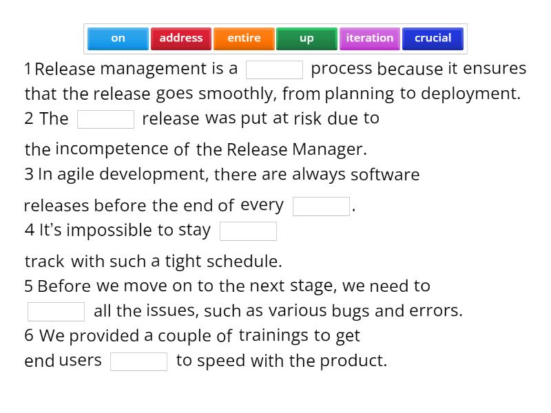 Release drawing near - Complete the sentence