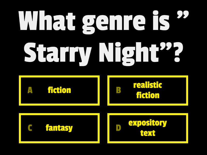 Starry Night Comprehension - Quiz