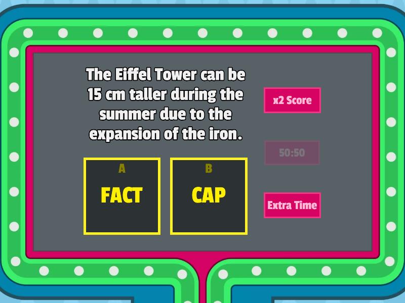 FACT or CAP - Gameshow quiz