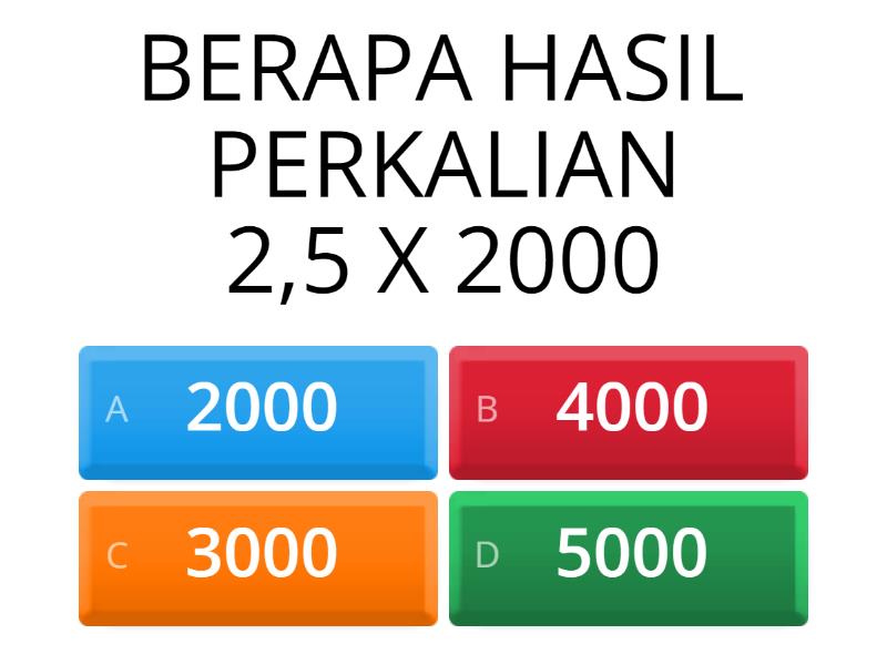 PERKALIAN BILANGAN DESIMAL - Quiz