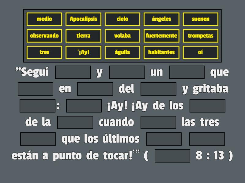 Lección 14 Versículo de Memoria: Secundaria - Complete the sentence