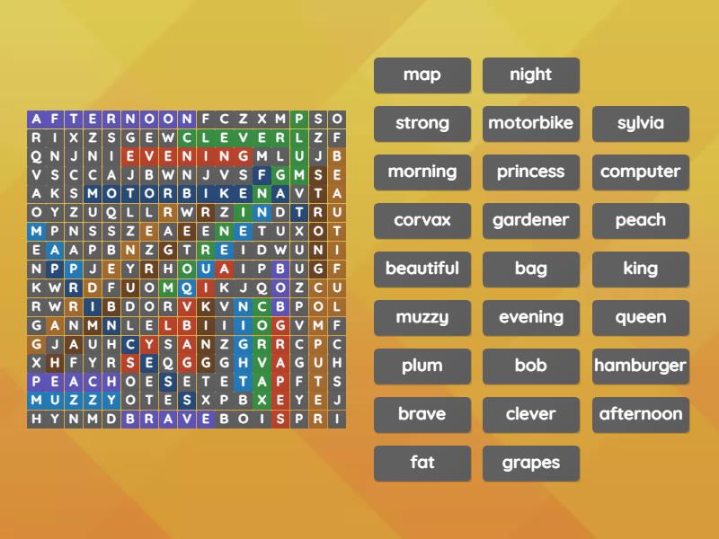 Muzzy in Gondoland 1 - Wordsearch