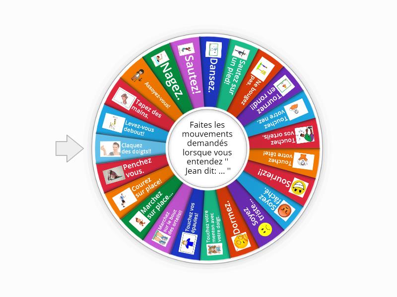 Jean dit: ... (impératif) - Spin the wheel