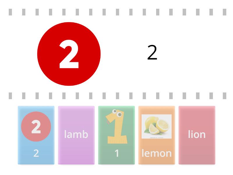 letter Ll & number 2 - Find the match