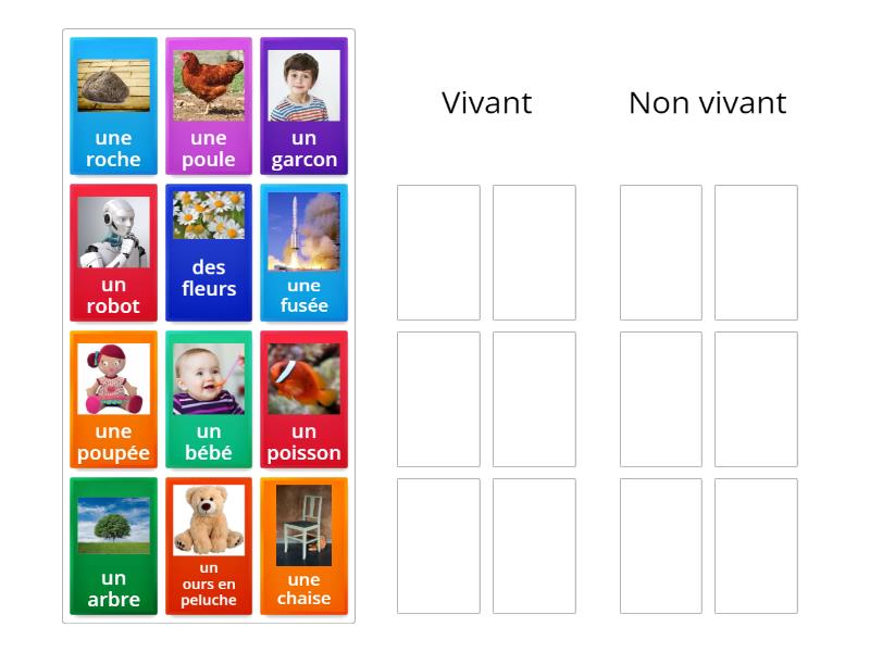Vivant ou non vivant - Group sort
