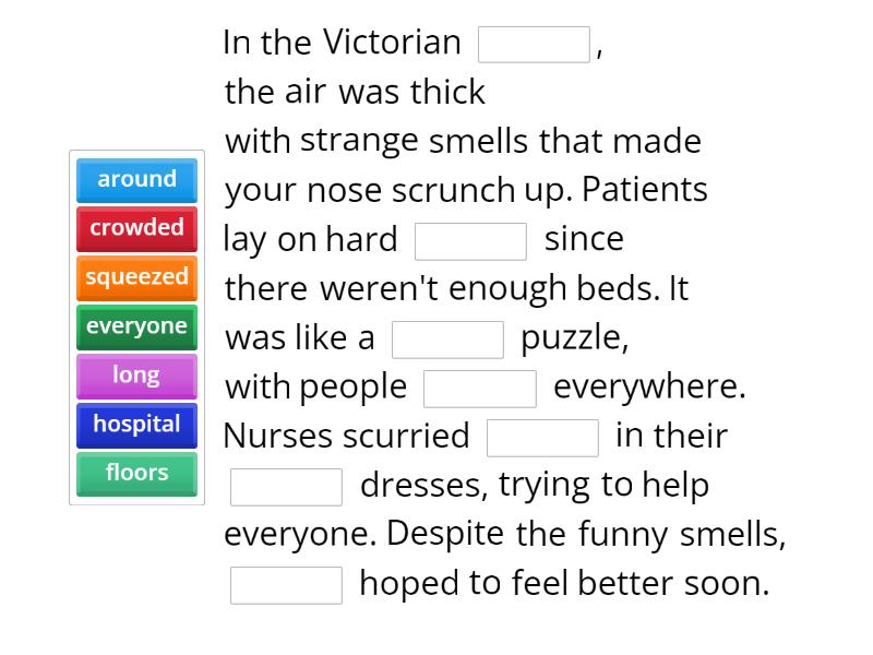 Victorian Hospital - Complete the sentence
