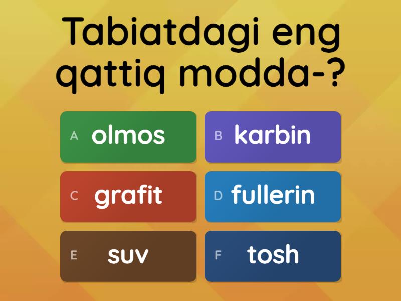 Kimyo 9-sinf C mavzusi bo'yicha - Quiz