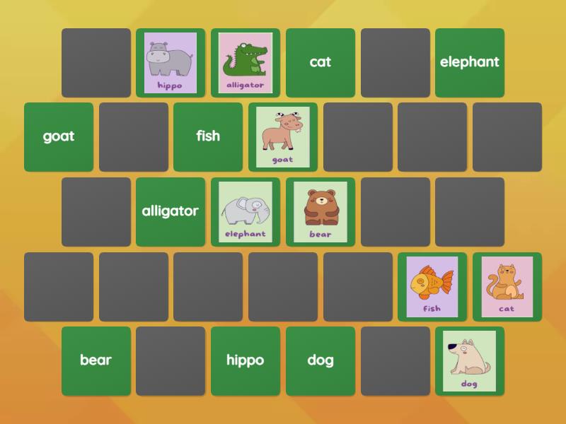 Animal alphabet - Matching pairs