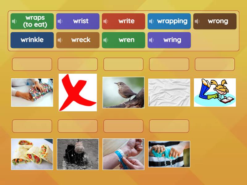 wr consonant digraph word match - Associação
