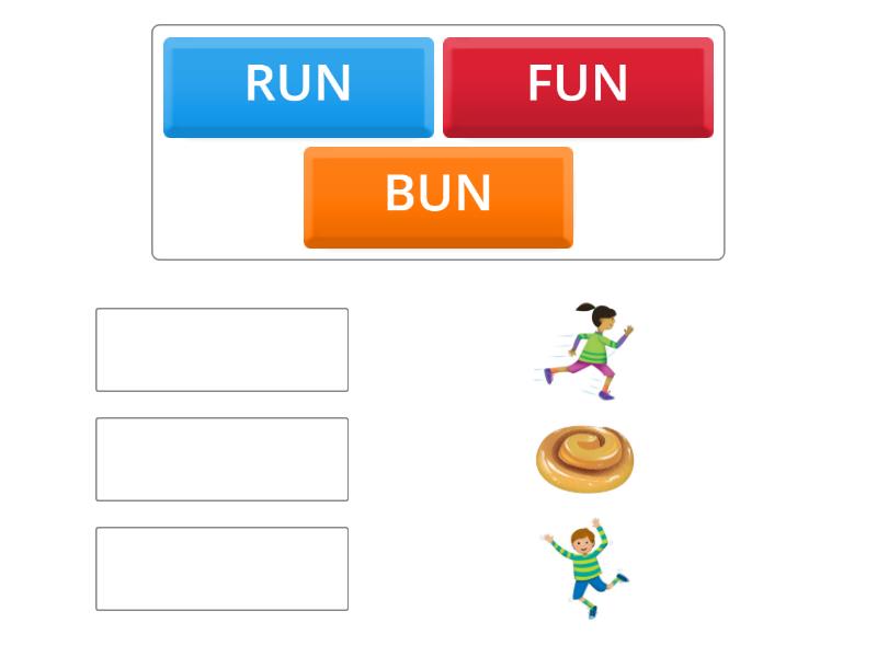 Oxford Phonics ut-ub-um-un - Match up