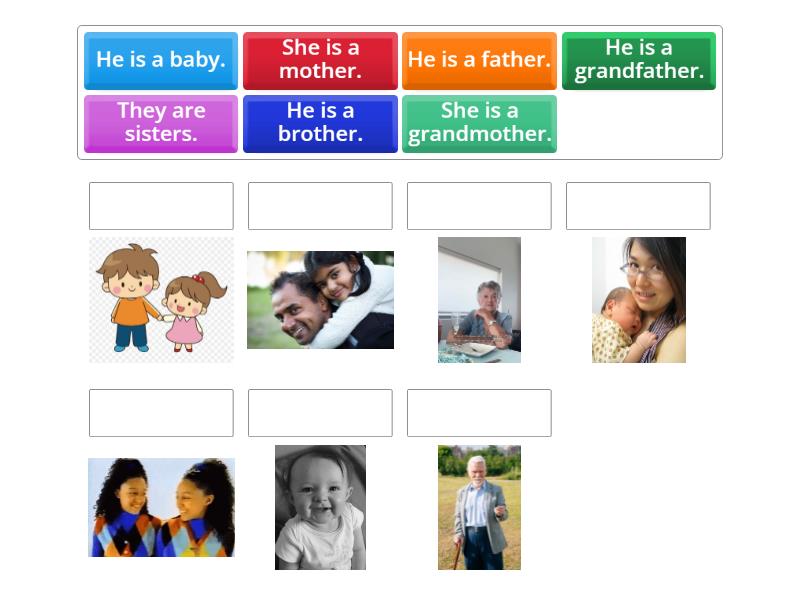 2nd grade - family members - Match up