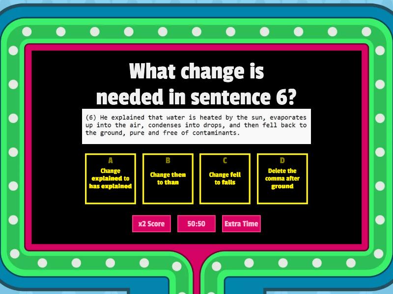 Editing: STAAR Aligned 1 - Gameshow quiz