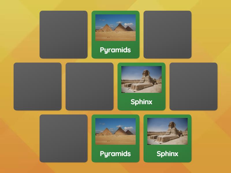 Egypt matching game - Matching pairs