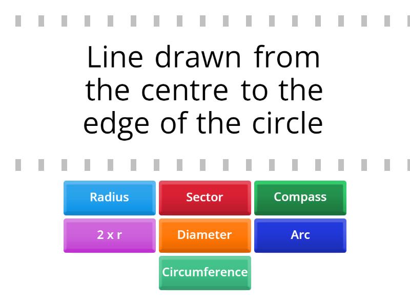 MATCH THE CIRCLE WITH DEFINITION - Find the match