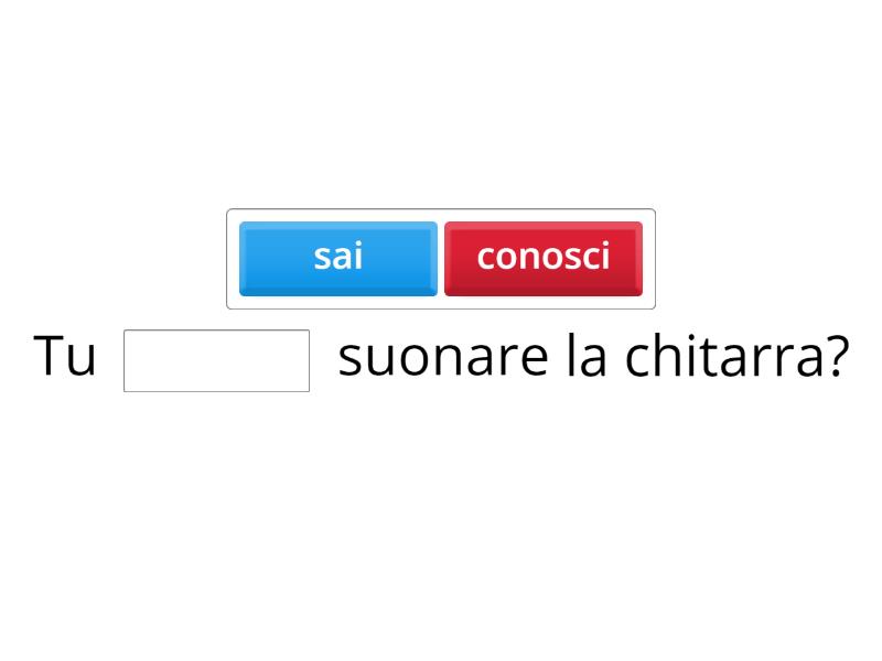 Sapere o conoscere ? - Complete the sentence