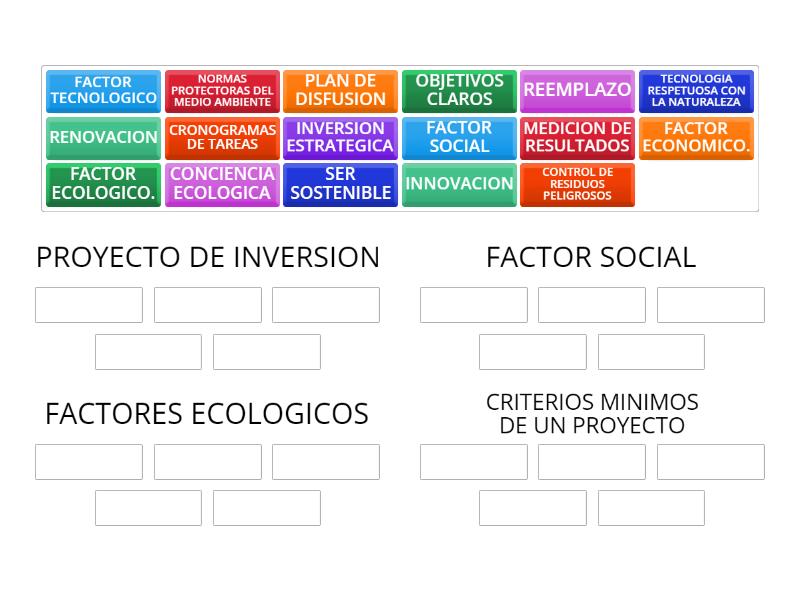 ELEMENTOS DEL PROYECTO DE INVERSION - Group sort