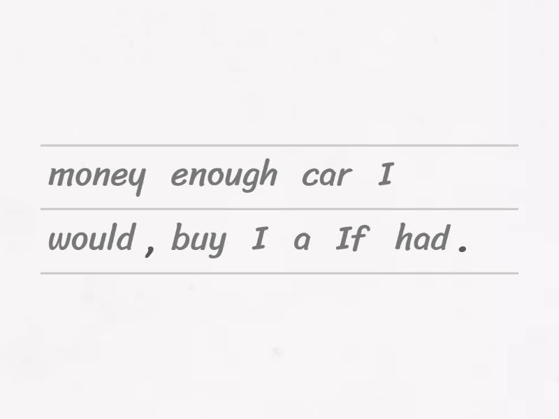Second Conditional Unjumble 7258