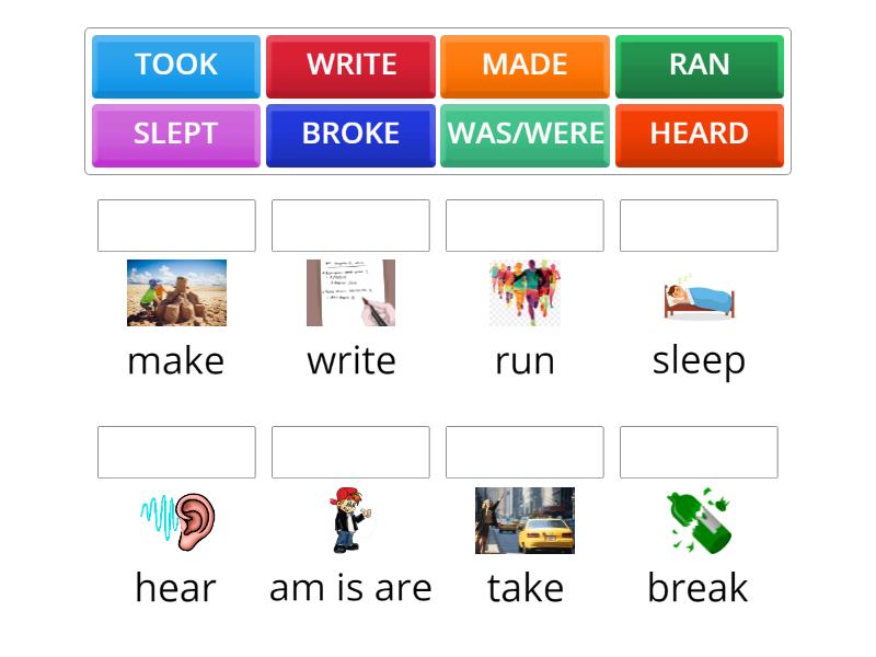 bright ideas 4 past verbs - Match up