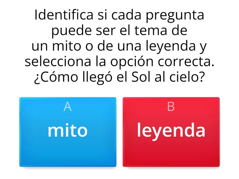 MITO VS LEYENDA - Quiz