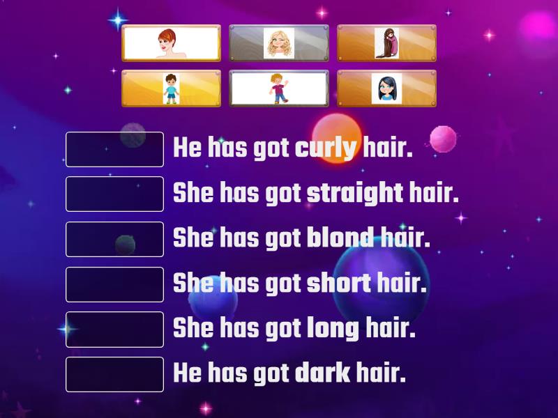 Matching person to hair - Match up