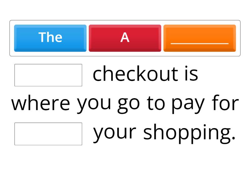 Vocabulary - Shopping 1 - Complete the sentence