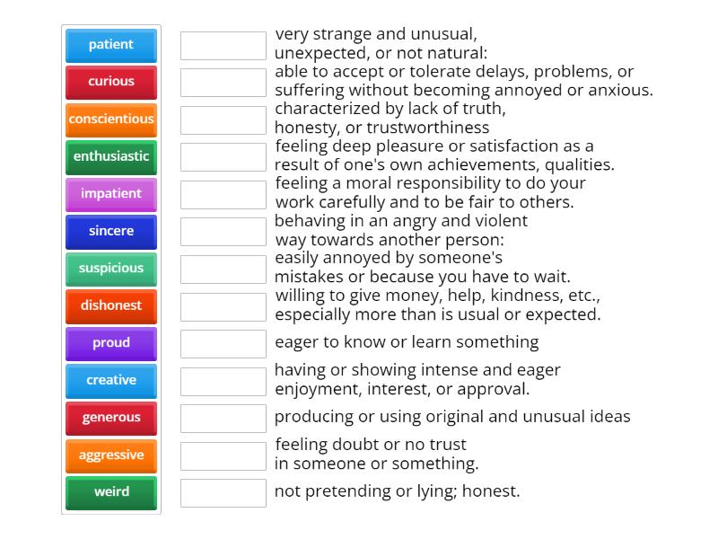 Personality - Match up