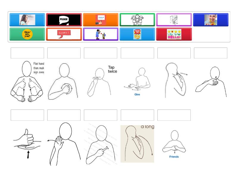 Matching Makaton signs - Match up