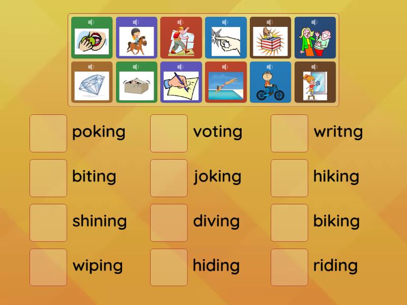 Unit 17.3 -ing Word/Picture Match - Match up