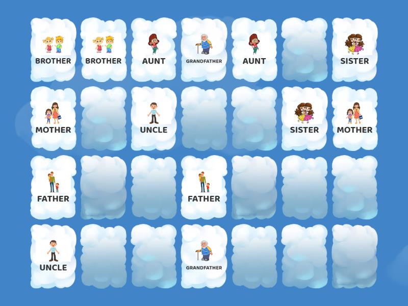 MY FAMILY - 7TH GRADE - Matching pairs