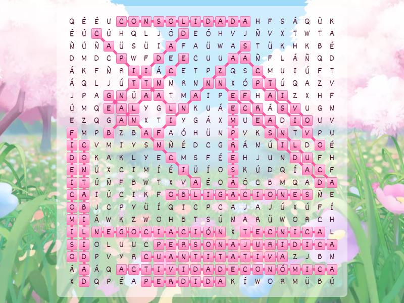 FINANZAS - Sopa de letras