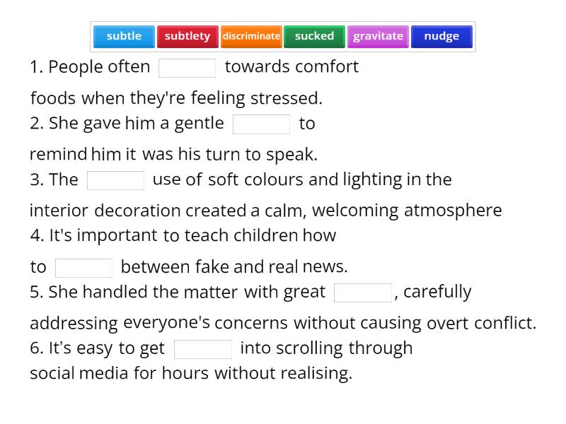 Vocabulary from Binge-watching listening 1 - in context - Complete the ...
