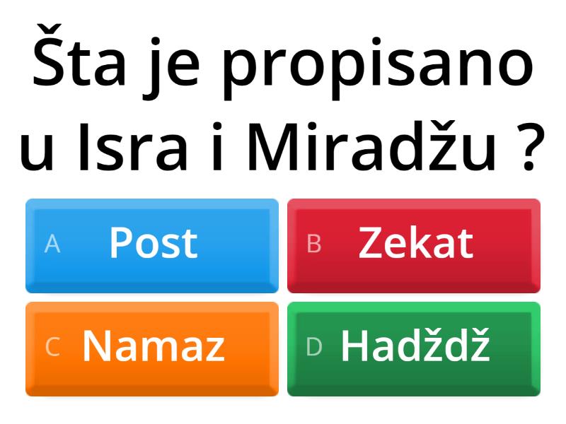 Islamski kviz za djecu 2 grupa - Quiz