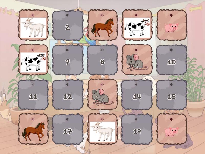 UNIT 8: FARM ANIMALS - WEEK 1 - Matching pairs