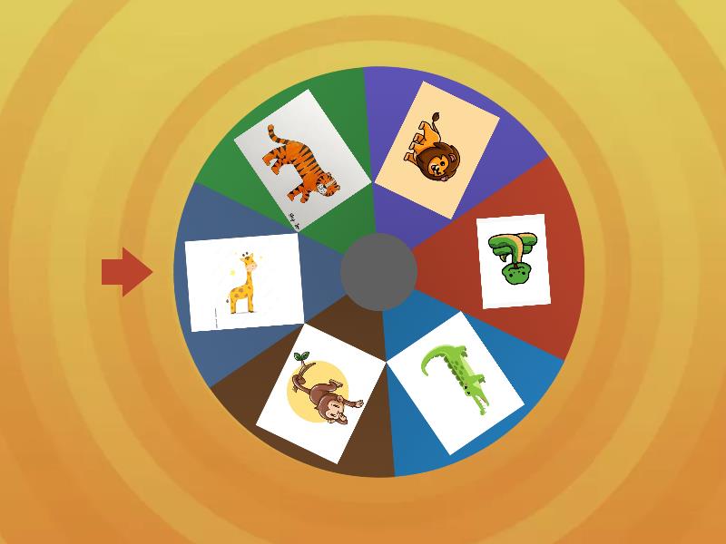 Zoo animals - Spin the wheel