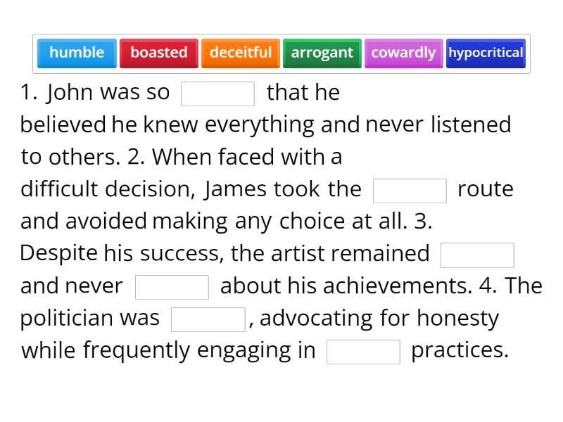 B2 vocabulary: personality adjectives_close - Missing word