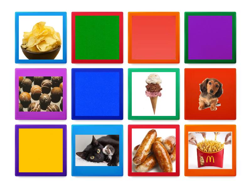 What's your favorite food/color/animal? - Flip tiles